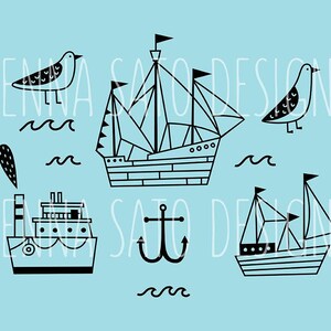 Nautical Wall Decals - Nautical Nursery Decor, Ship Decals, Anchor Wall ...