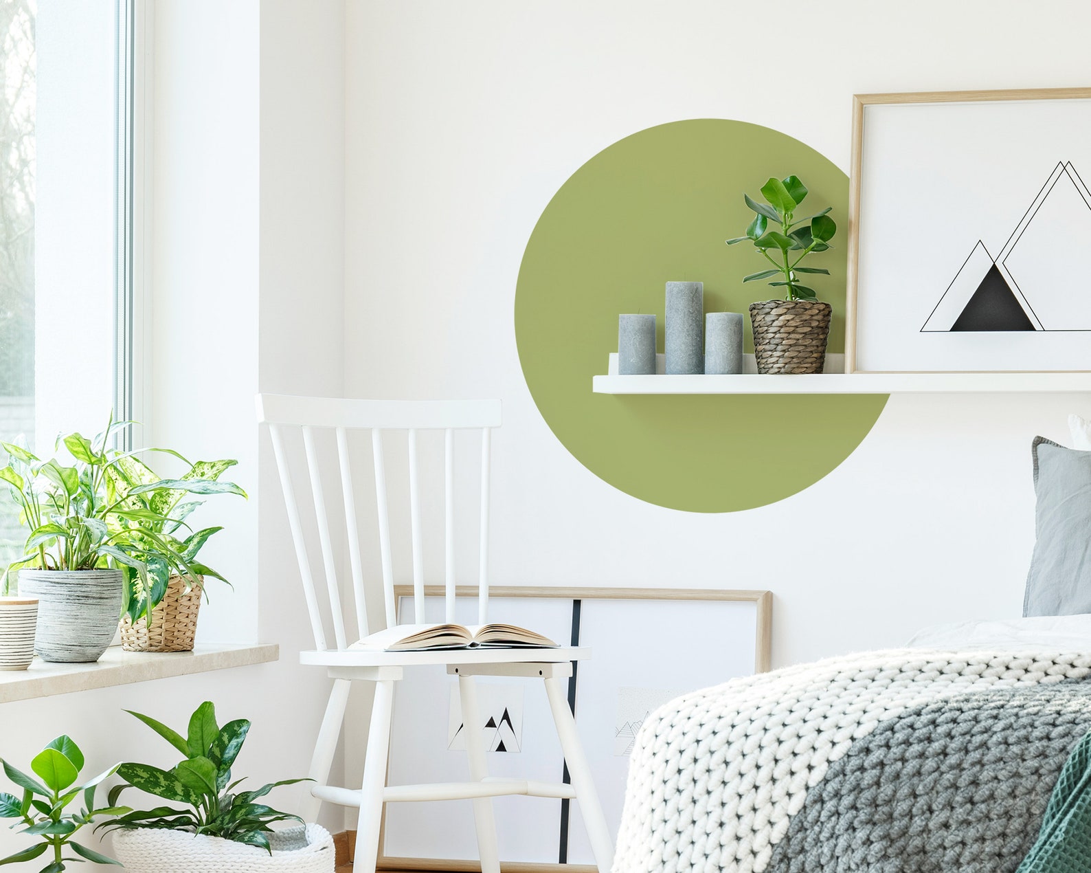 Circle Wall Decal Geometric Wall Art Abstract Wall Decor - Etsy