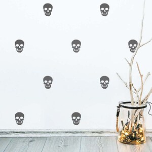 Skull Wall Decals - Halloween Decor, Modern Wall Decals, Cute Wall ...