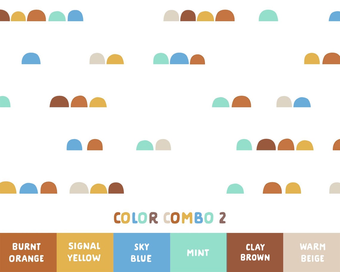 Scandinavian Hill Wall Decals Removable Wall Stickers Kids - Etsy