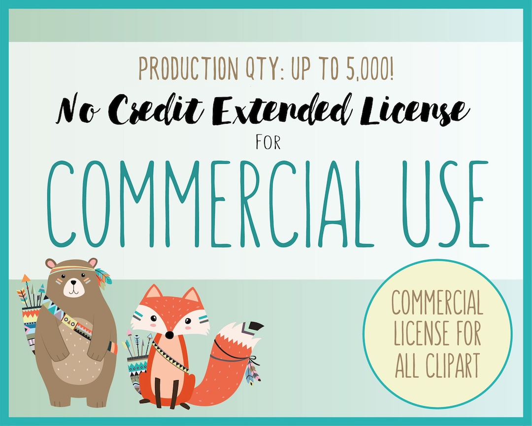 Extended License for Commercial Use of ALL CLIPART SETS - Extended Use ...