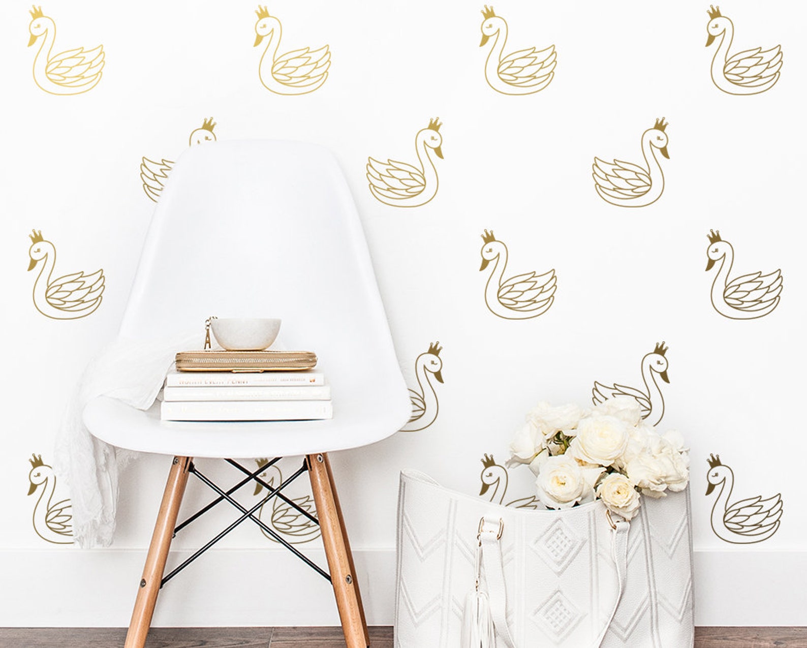 Swan Wall Decals Nursery Decals Wall Decor Animal Decals | Etsy