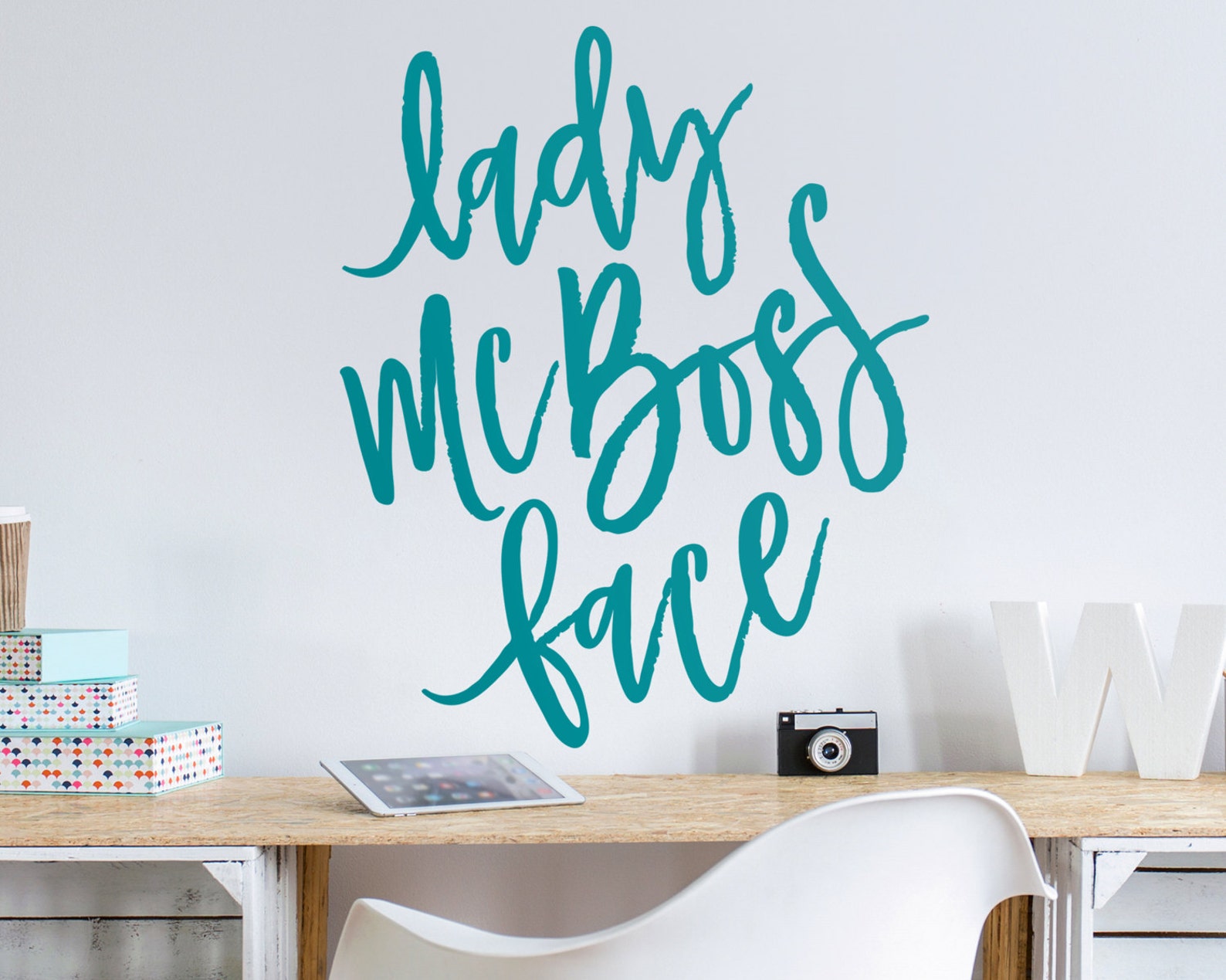 Lady Mcboss Face Decal - Boss Quote Decal, Women's Office Decal ...
