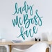 Lady Mcboss Face Decal Boss Quote Decal Women's Office - Etsy