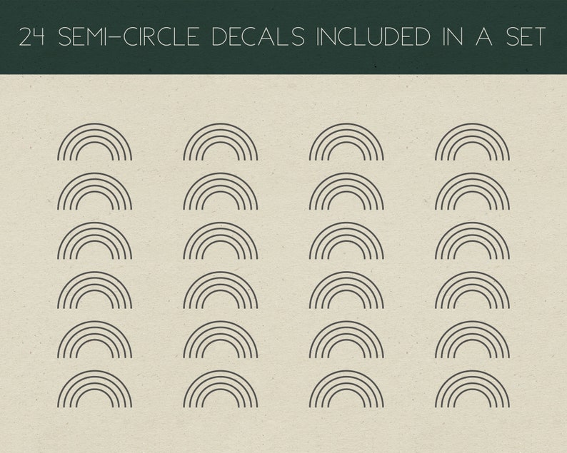 Semi-circle Wall Decals Modern Wall Stickers Boho Nursery | Etsy