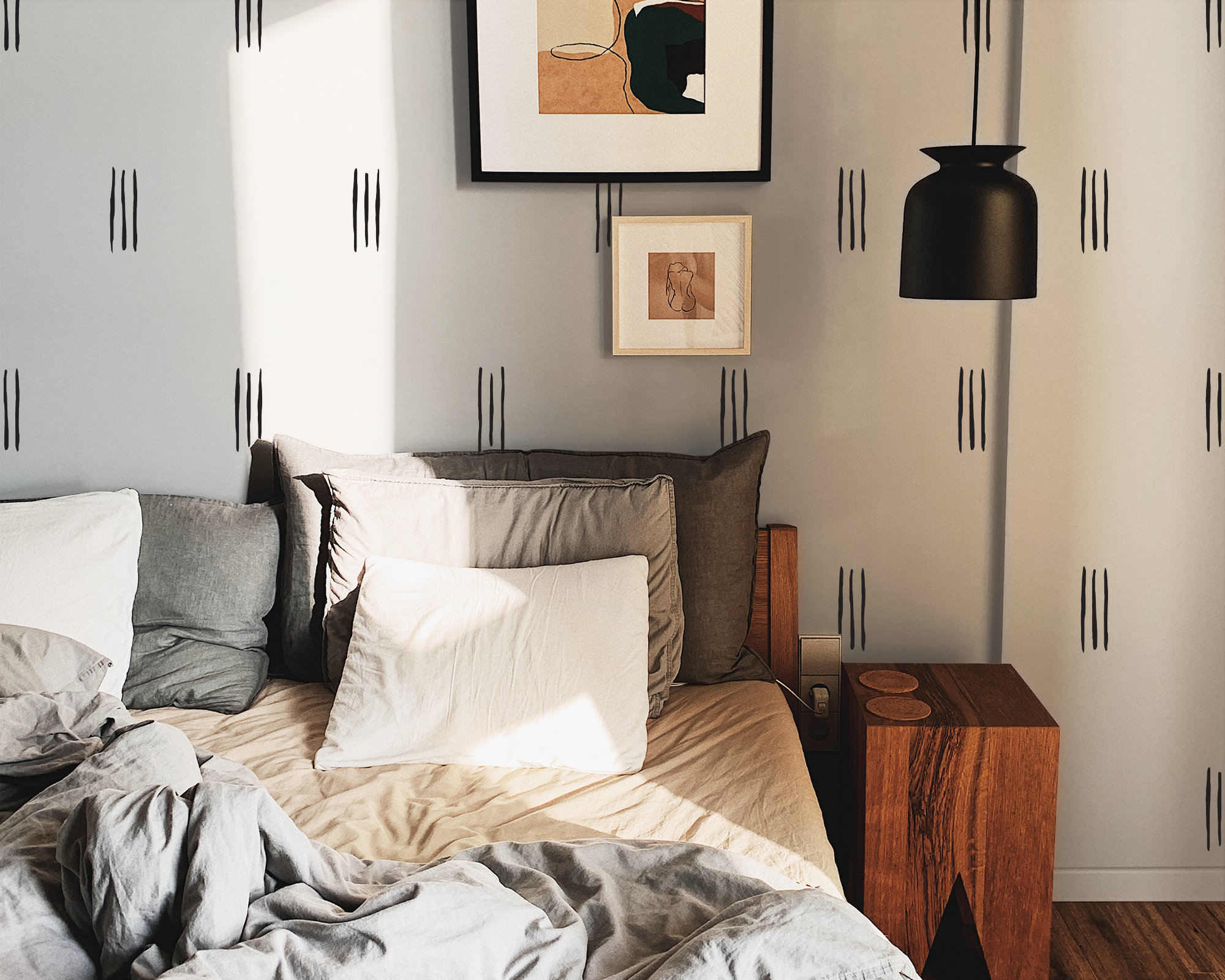Minimalist Line Wall Decals - Modern Wall Stickers, Boho Nursery Decor ...