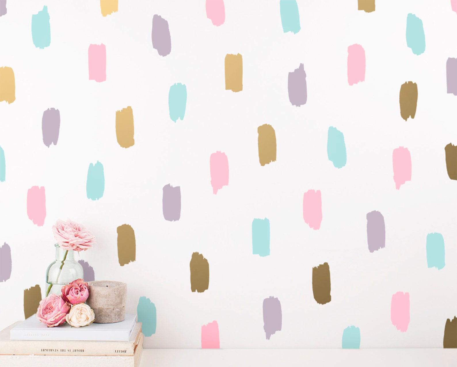 Paint Daub Wall Decals Wall Decor Vinyl Wall Decal Wall - Etsy