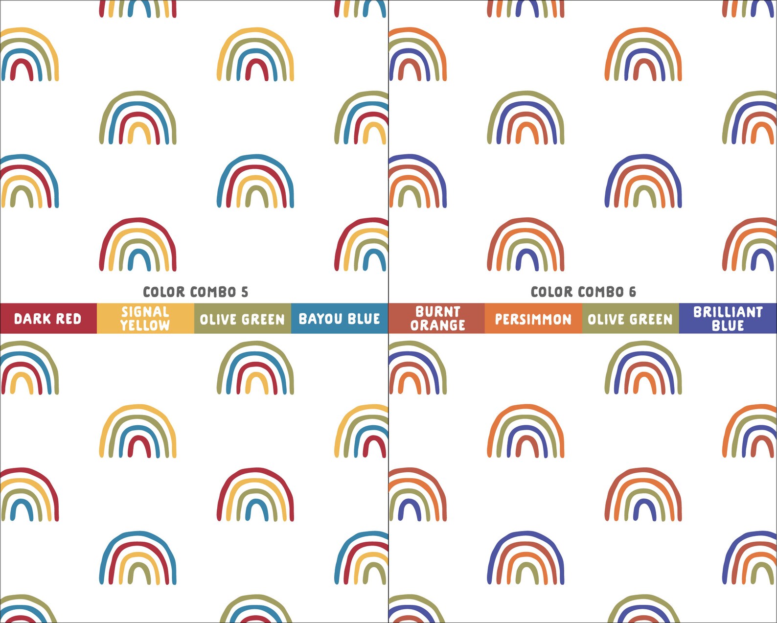 Rainbow Decals 4 Color Rainbow Stickers Rainbow Decor - Etsy