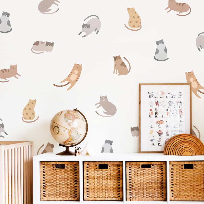 Cat Wall Decals - Etsy
