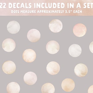 Neutral Watercolor Polka Dot Decals - Removable, Reusable Wall Stickers ...