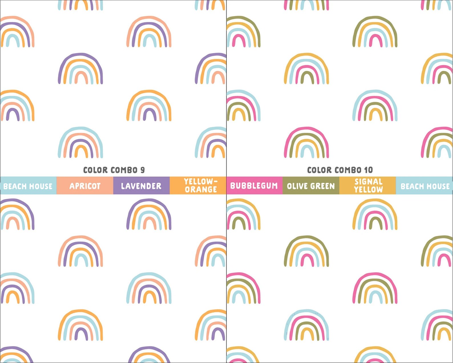 Rainbow Decals 4 Color Rainbow Stickers Rainbow Decor - Etsy
