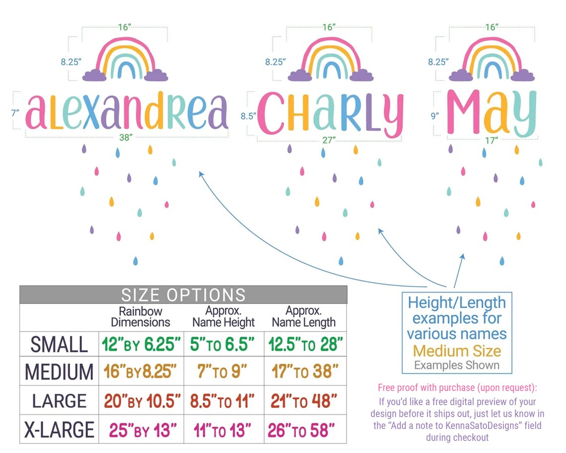 Rainbow Custom Name Vinyl Decal Multicolor Personalized Name - Etsy