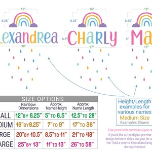 Rainbow Custom Name Vinyl Decal, Multicolor Personalized Name Wall ...