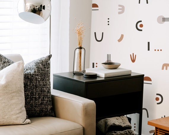 Abstract Shape Wall Decals Removable Wall Stickers Modern | Etsy