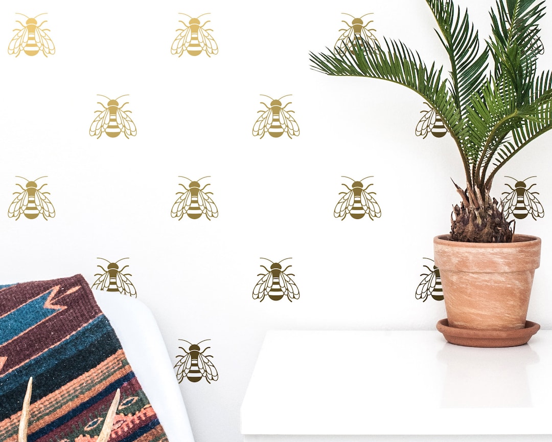 Bee Wall Decals - Honey Bee Decal Set, Vinyl Wall Decals, Gift for Her ...