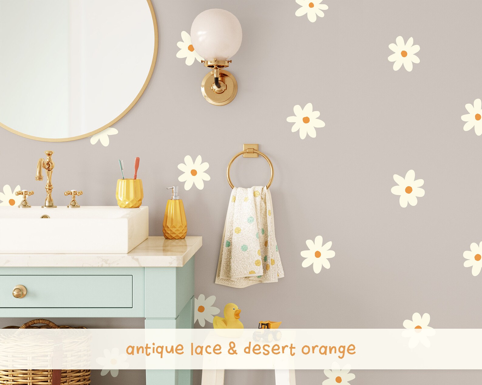 Daisy Wall Decals Flower Wall Stickers Nursery Decor Kids - Etsy