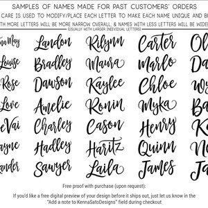Custom Name Vinyl Decal, Personalized Name Vinyl Decal, Personalized ...