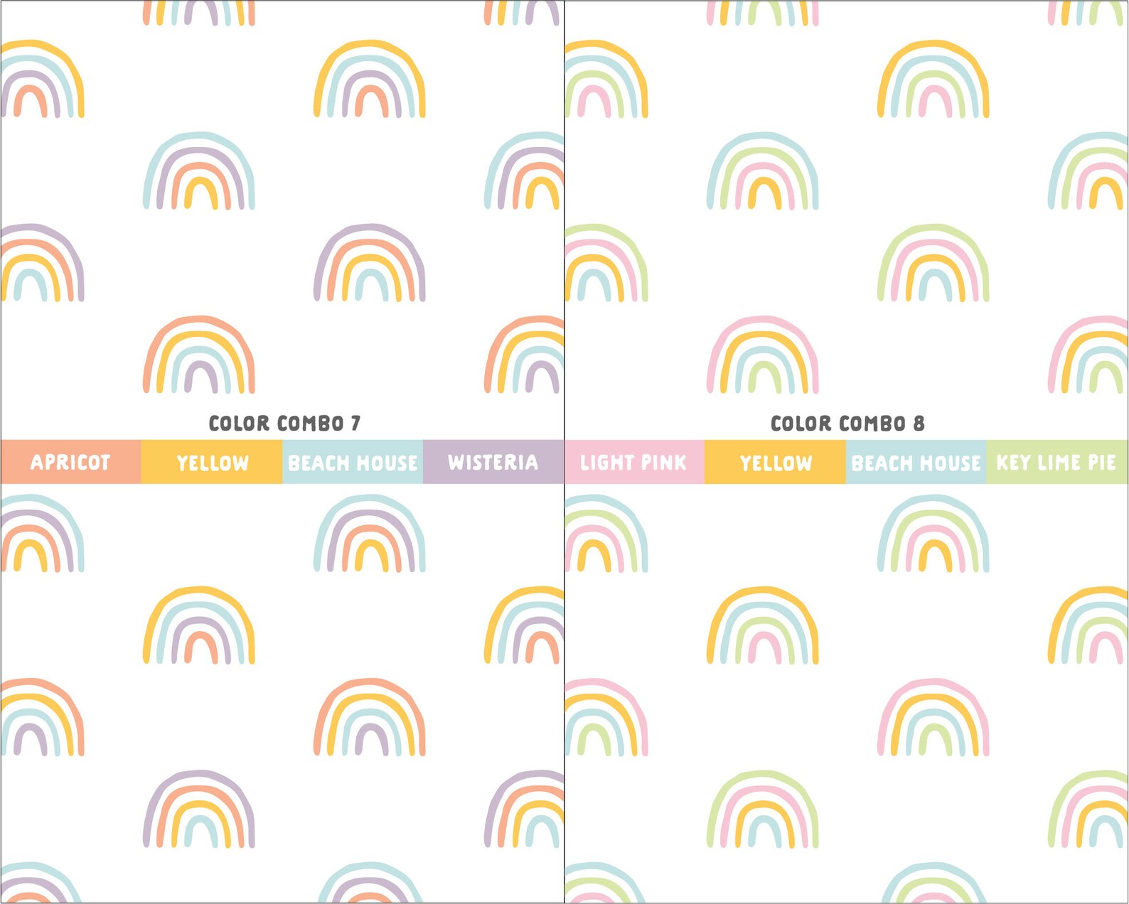 Rainbow Decals 4 Color Rainbow Stickers Rainbow Decor - Etsy