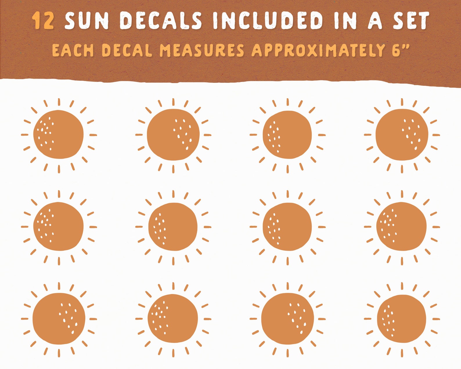Sun Wall Decals - Sunshine Wall Stickers, Boho Nursery, Kids Room Wall ...