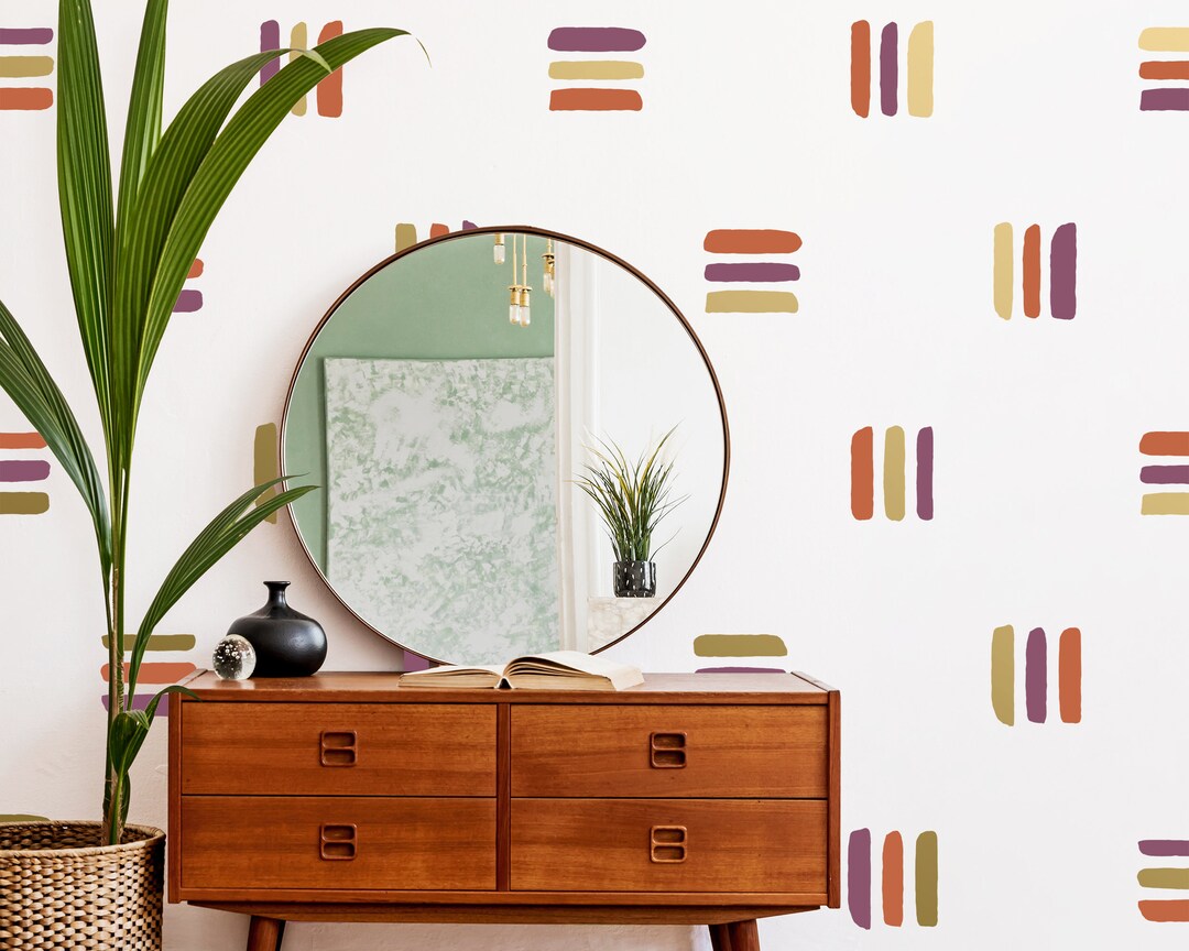 Abstract Line Wall Decals - Removable Wall Stickers, Modern Geometric ...
