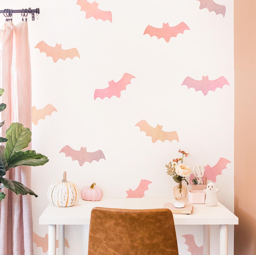 Halloween Bat Wall Decals - Removable, Reusable Wall Stickers - Bat ...