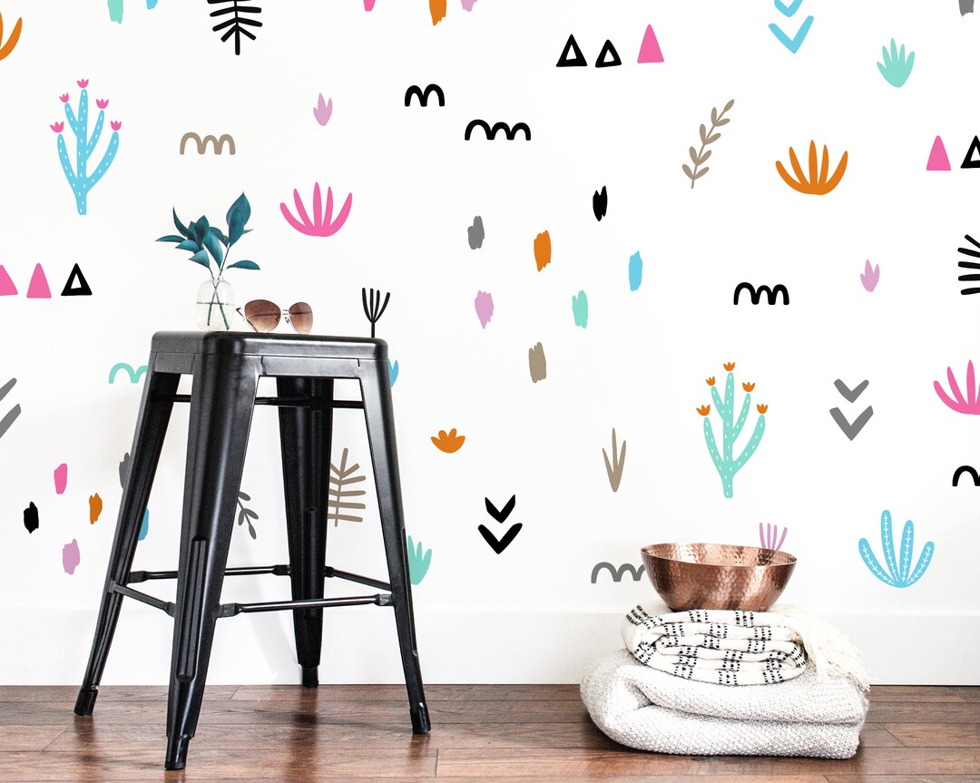 Abstract Pattern Wall Decals Abstract Wall Decor, Modern Wall Art, Wall ...