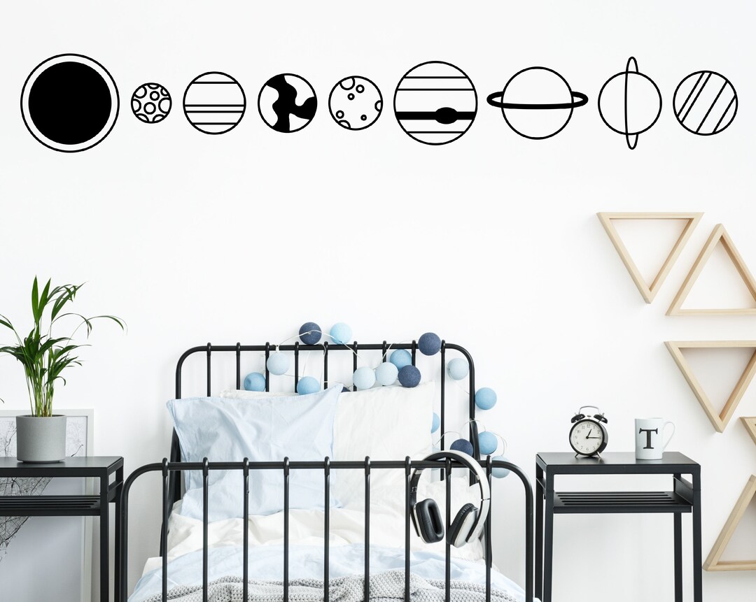Planet Wall Decals - Outer Space Decals, Kids Room Decor, Nursery Decor, Space Wall Art, Space ...