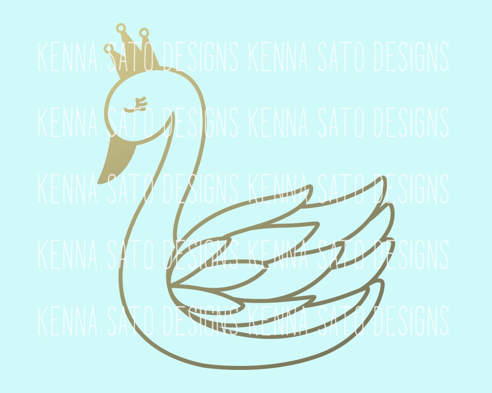 Swan Wall Decals Nursery Decals Wall Decor Animal Decals | Etsy