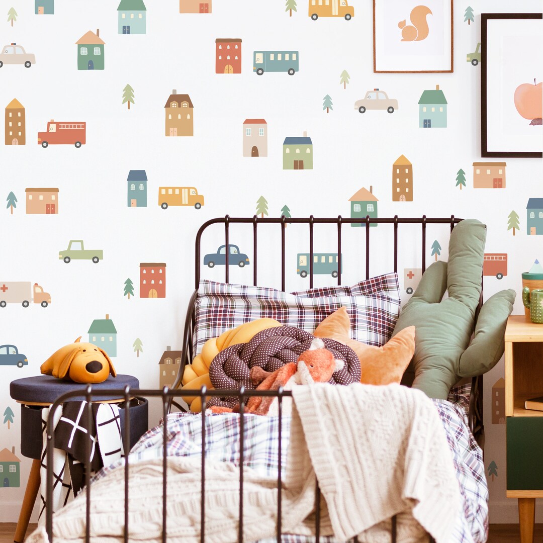 City Street Wall Decals - Nursery Decor, Car and Truck Wall Stickers ...