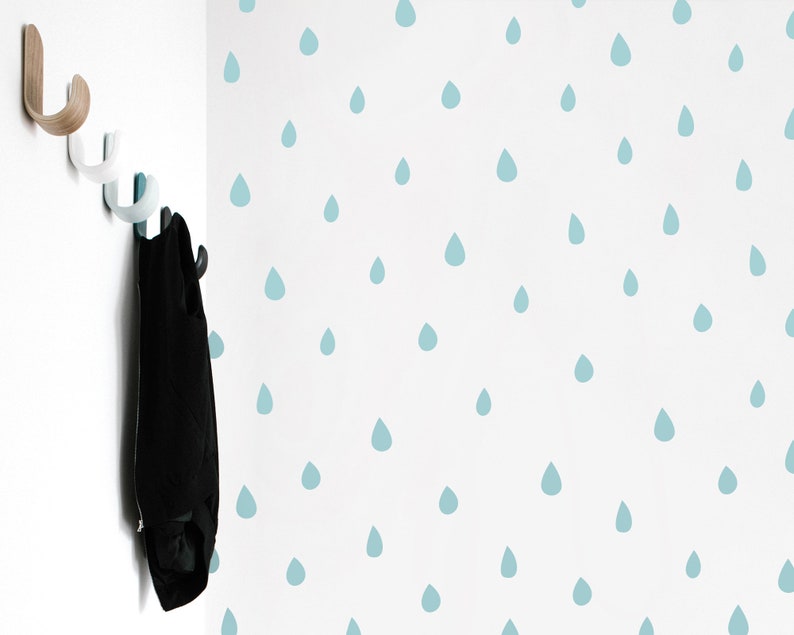 Raindrop Wall Decals Rain Decals Rain Wall Sticker Nursery - Etsy
