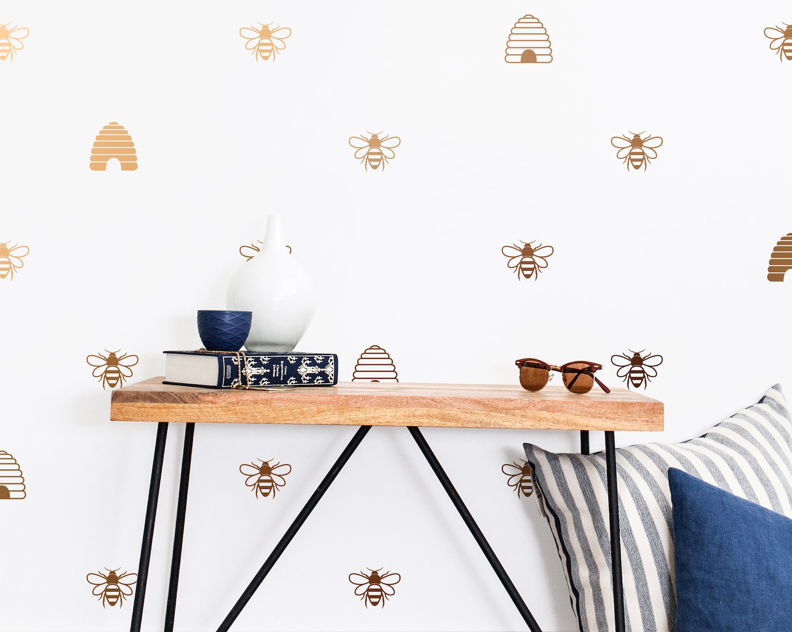 Bee Wall Decals Wall Decor Honey Bee Decals Beehive - Etsy
