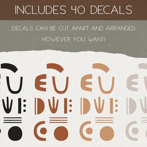 Abstract Shape Wall Decals - Removable Wall Stickers, Modern Wall Art ...