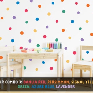 Rainbow Polka Dot Wall Decals - Removable Wall Stickers, Kids Room Wall ...