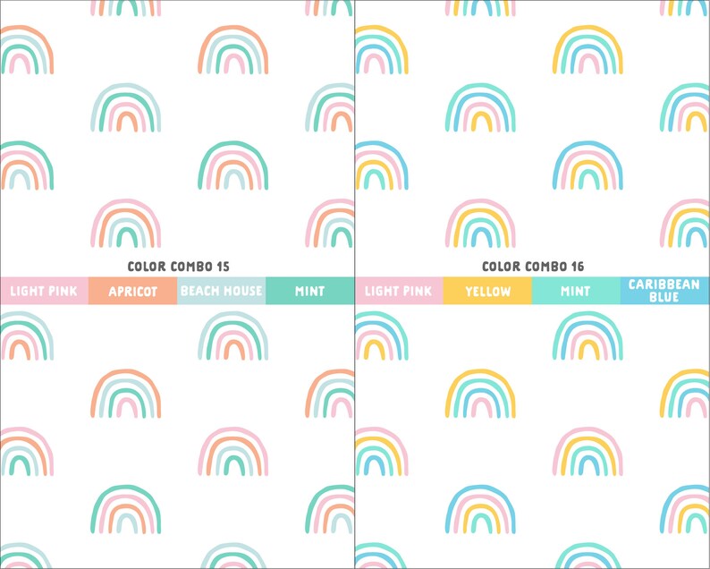 Rainbow Decals 4 Color Rainbow Stickers Rainbow Decor | Etsy