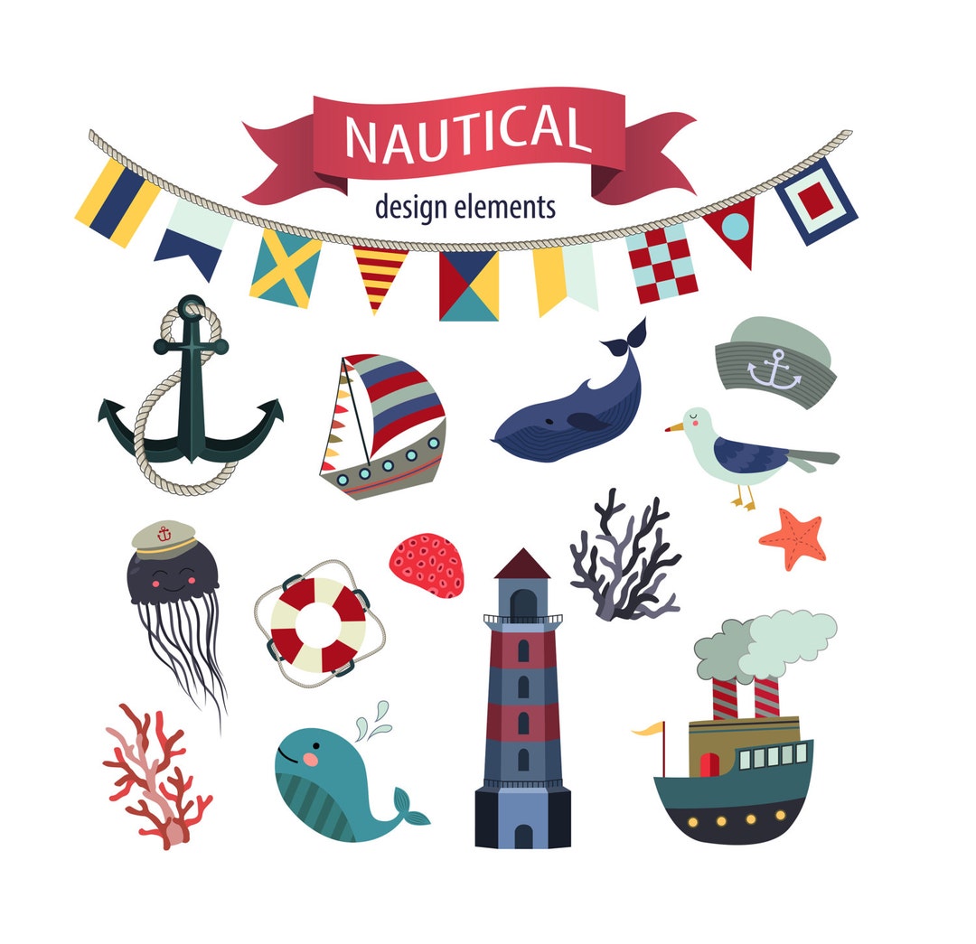Nautical Clipart Beach Clipart, Summer Clipart, Nautical Clip Art, Sea ...