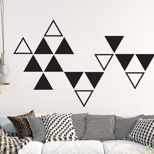 Large Triangle Wall Decals - Geometric Vinyl Decals, Gold Decals ...