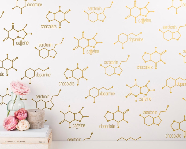Chemical Structure Wall Decals Unique Vinyl Wall Decal Set - Etsy