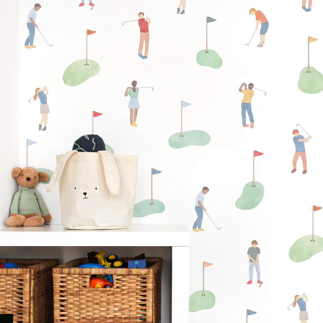 Golf Wall Decals - Removable, Reusable Wall Stickers - Sports Nursery ...