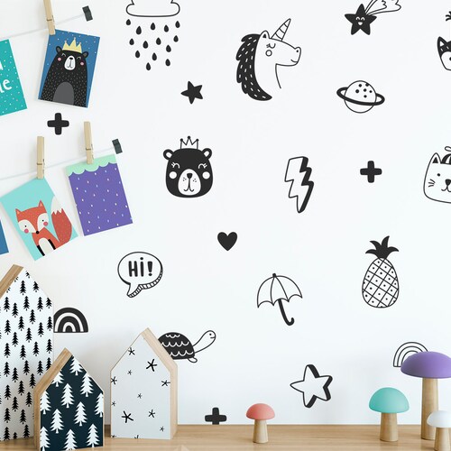 Acorn Wall Decals Woodland Nursery Decor Kids Room Wall - Etsy