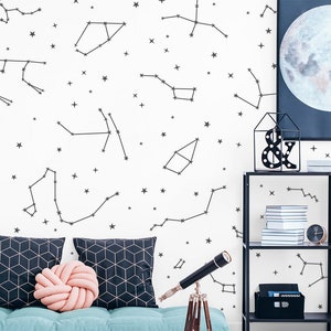 Constellation Wall Decals - Constellation Decor, Zodiac Gift, Star ...