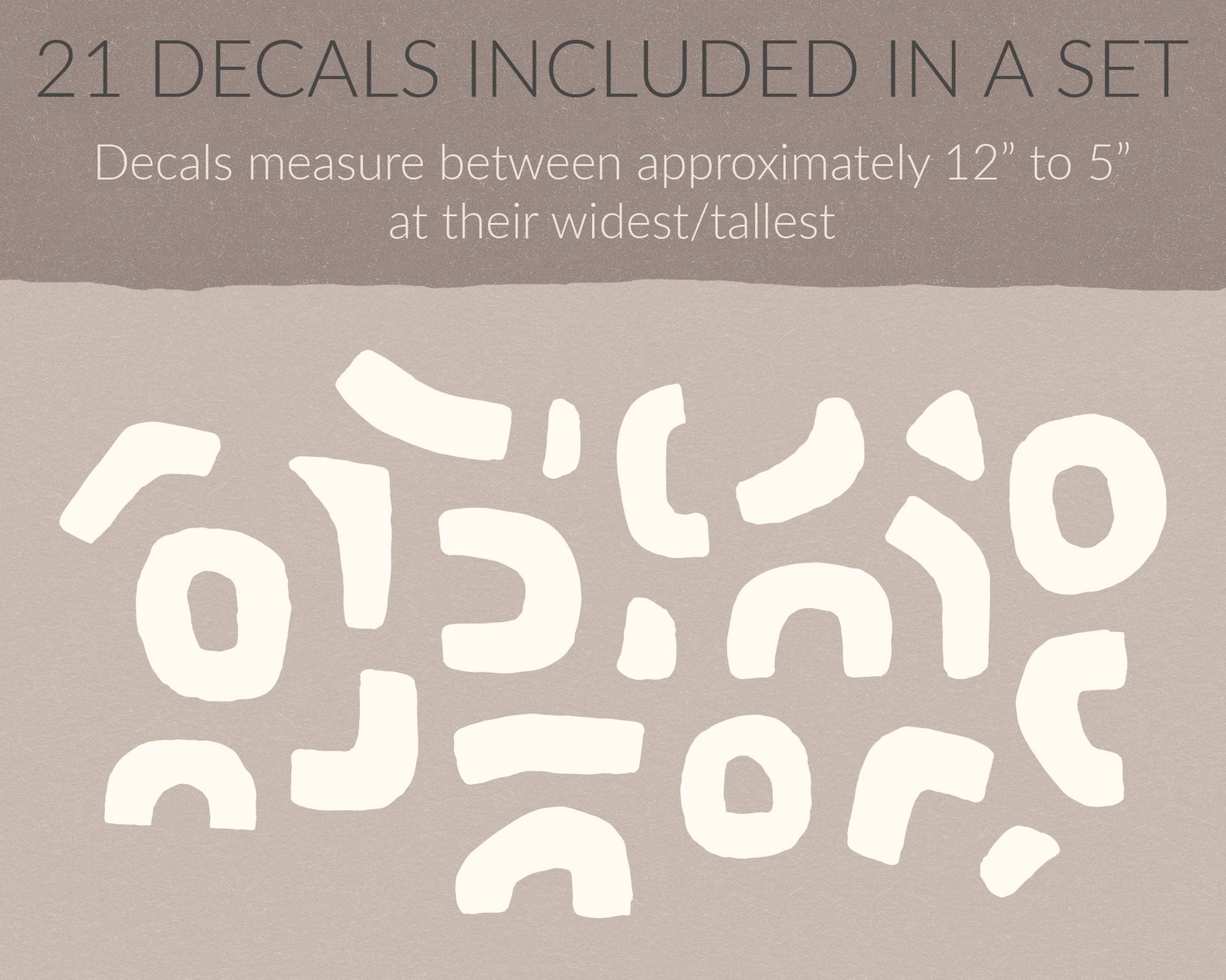 Abstract Shape Wall Decals - Removable Wall Stickers, Boho Wall Decor ...