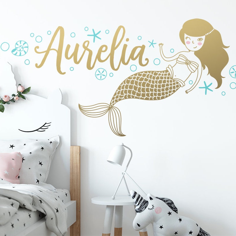 Mermaid Name Decal - Etsy