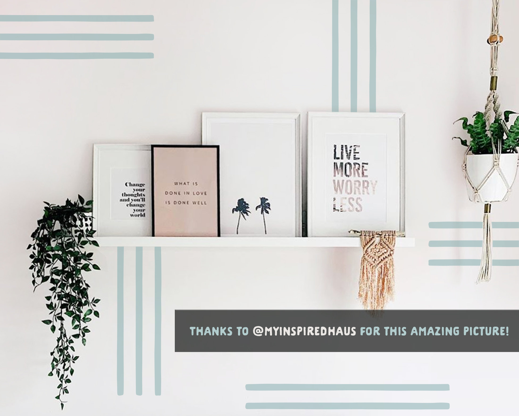 Line Wall Decals - Abstract Wall Stickers, Boho Nursery Decor, Kids ...