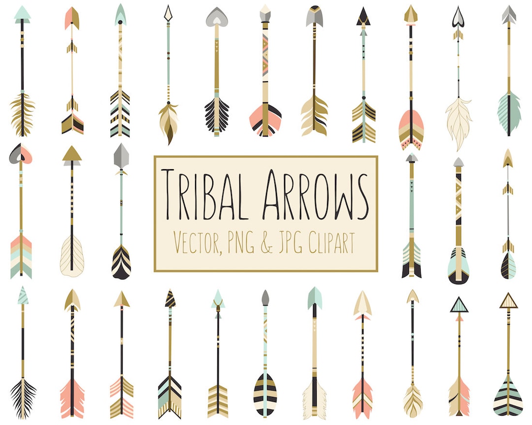 Tribal Arrows Boho Clipart - 28 300 DPI Vector, PNG & JPG Files ...