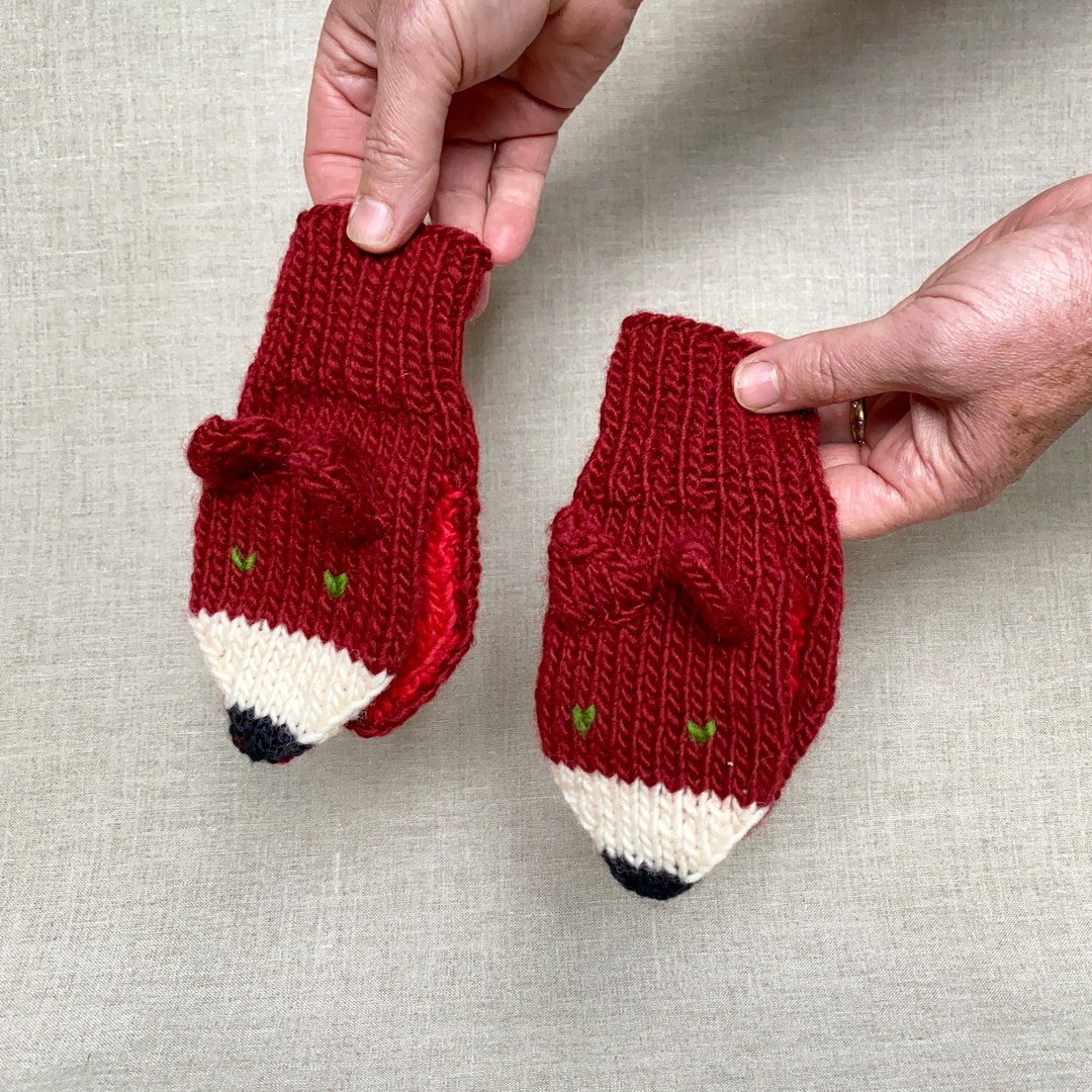 Red Fox Mittens, Child, Hand Puppet, Animal Graphic, Wildlife, Hand ...