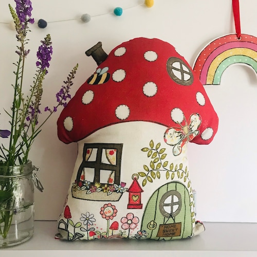 Red Toadstool Cushion Mushroom Pillow Woodland Decor - Etsy UK