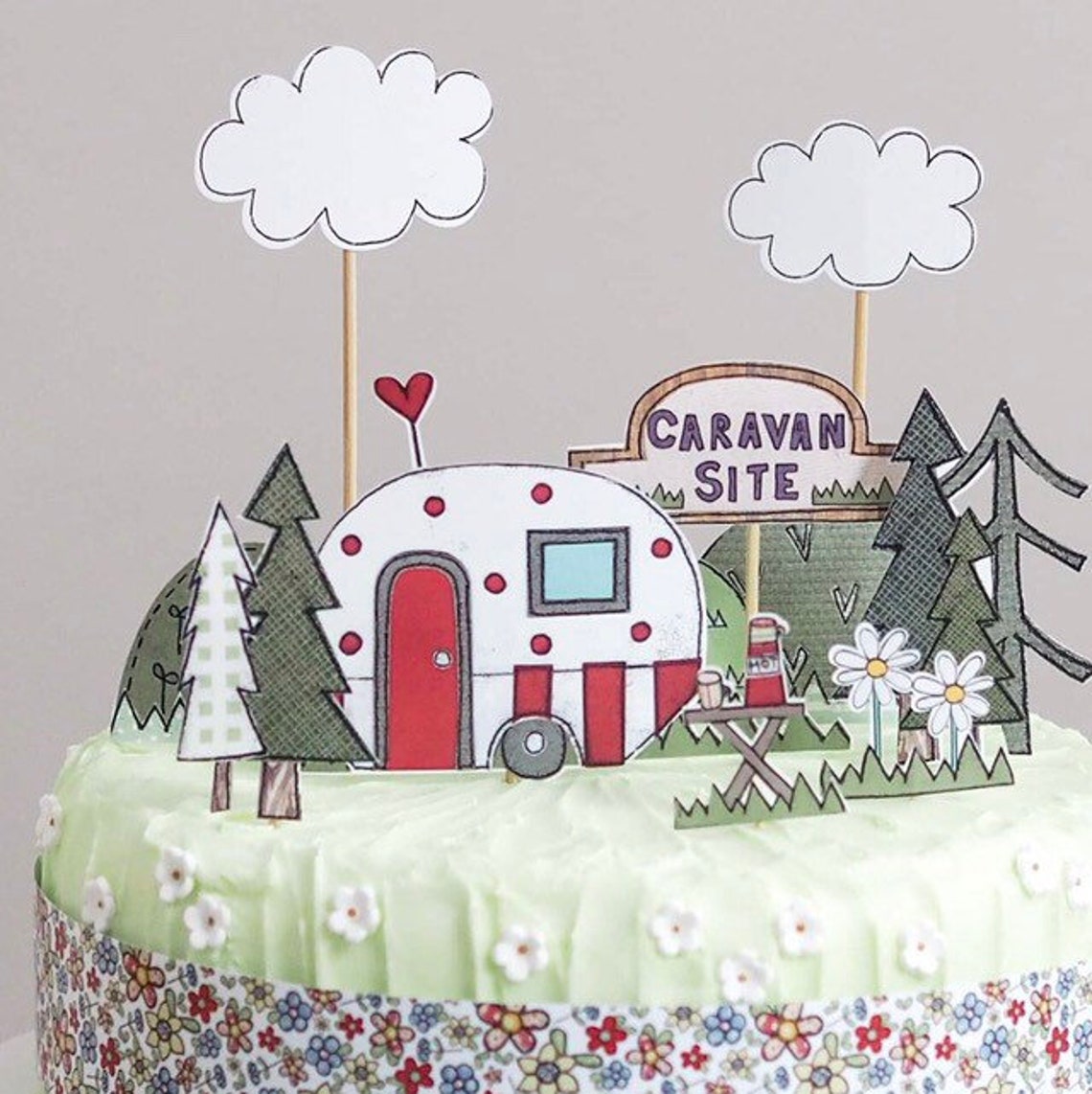Caravan Cake Topper Party Decor Party Supplies Birthday | Etsy