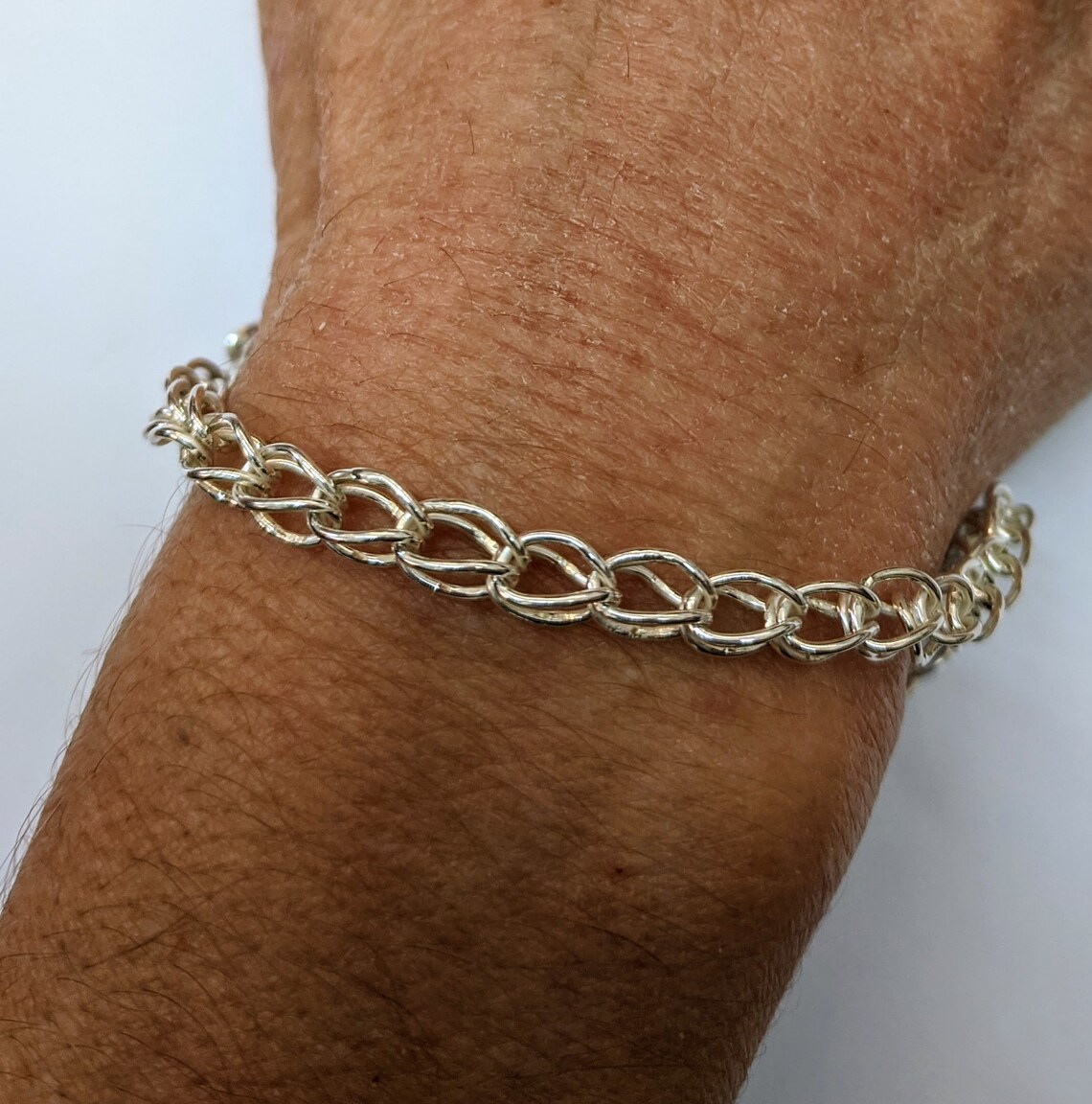 Sterling Silver Chain Bracelet Elegant Women Unisex | Etsy