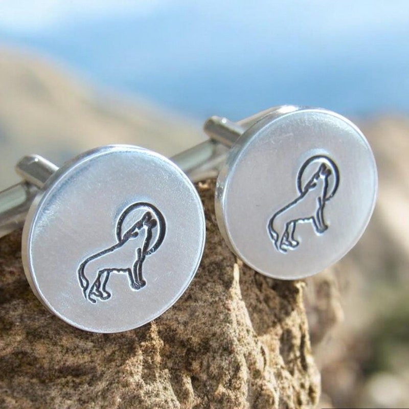 Wolf Cufflinks - Etsy