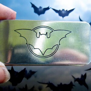 Bat, Money Clip, Engraved Money Clip, Custom Money Clip, Silver Money ...